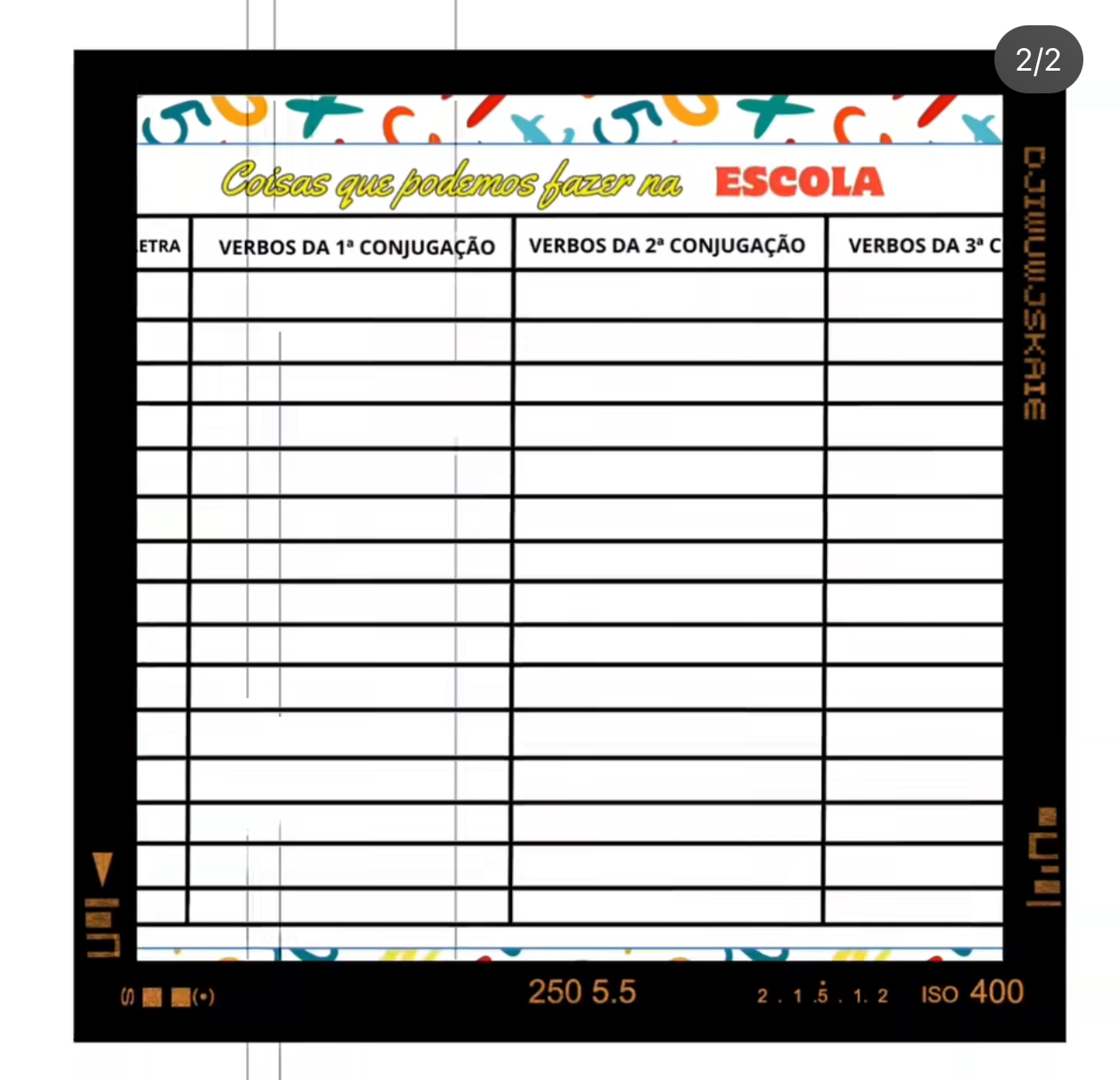 Jogo de STOP de Classes Gramaticais (Substantivos e Verbos) – Mariáh ...